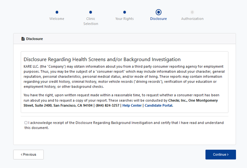 Utilizing Checkr for Health Screens and/or Background Checks - KARE
