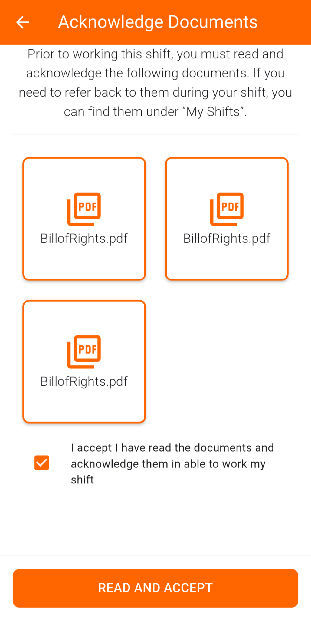Acknowledging Community Documents – Required Before my Shift - KARE