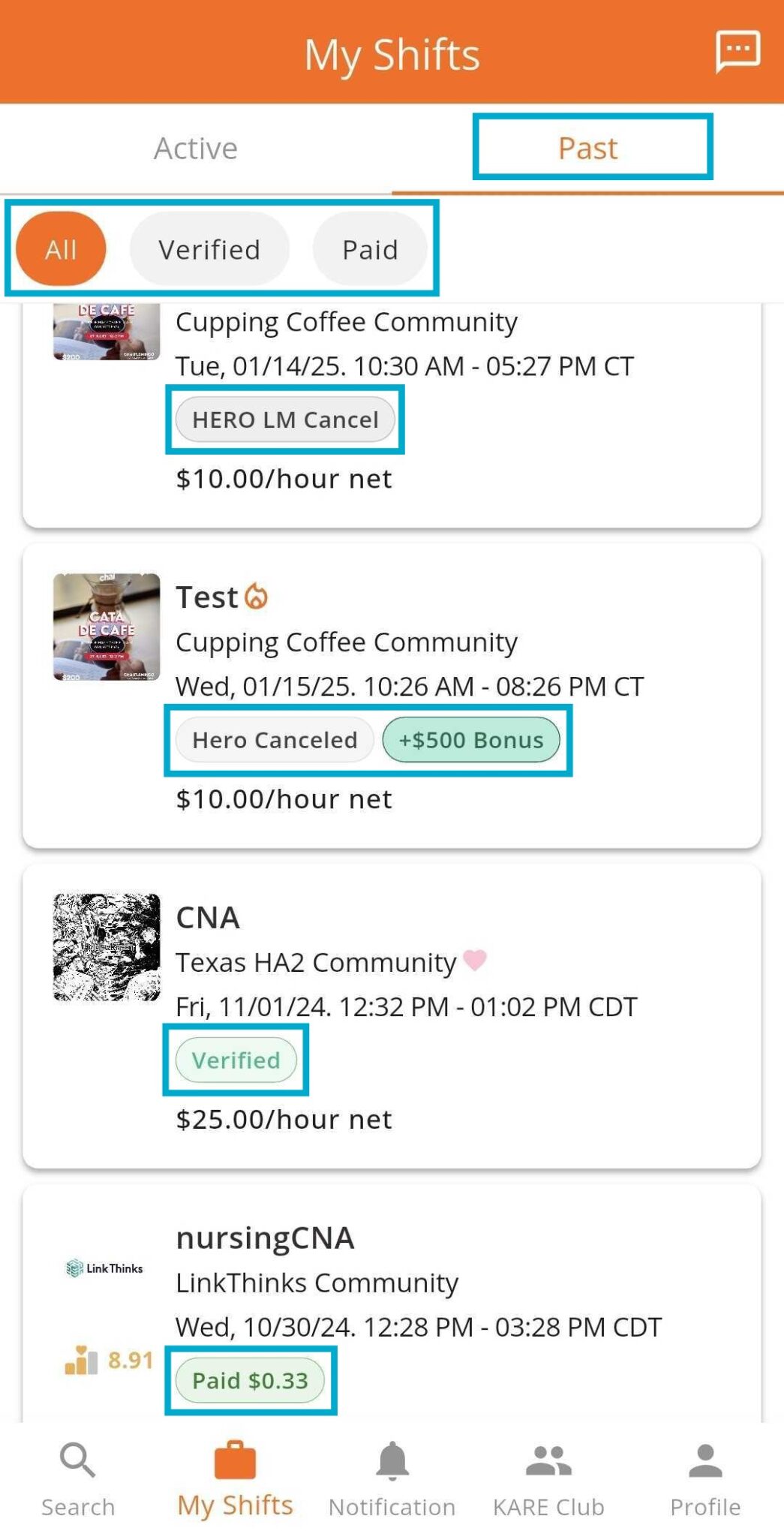 Viewing and Managing my Shifts - KARE